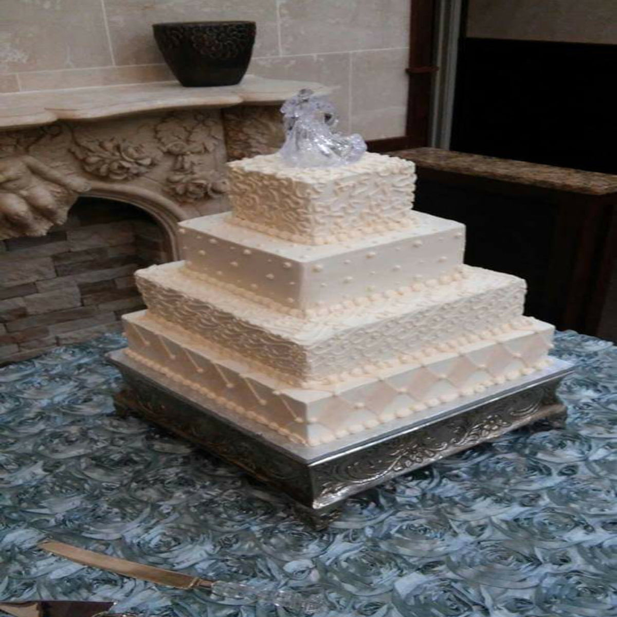 5 Tier Square Wedding Cake